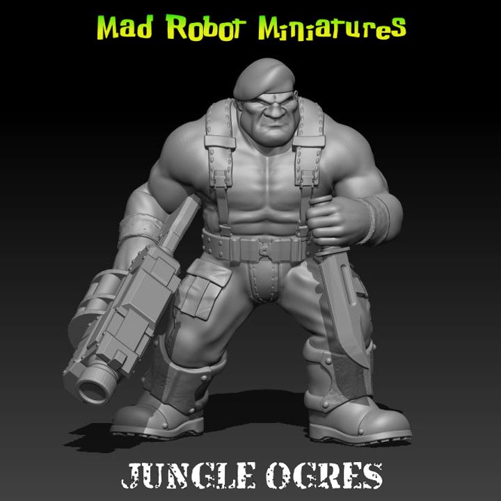 3D Printable Jungle Ogres by Mad Robot Miniatures